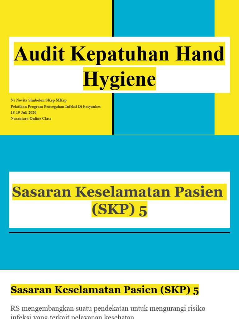 Audit Kepatuhan Hand Hygiene 18 Juli 2020, Novita Simbolon | PDF ...