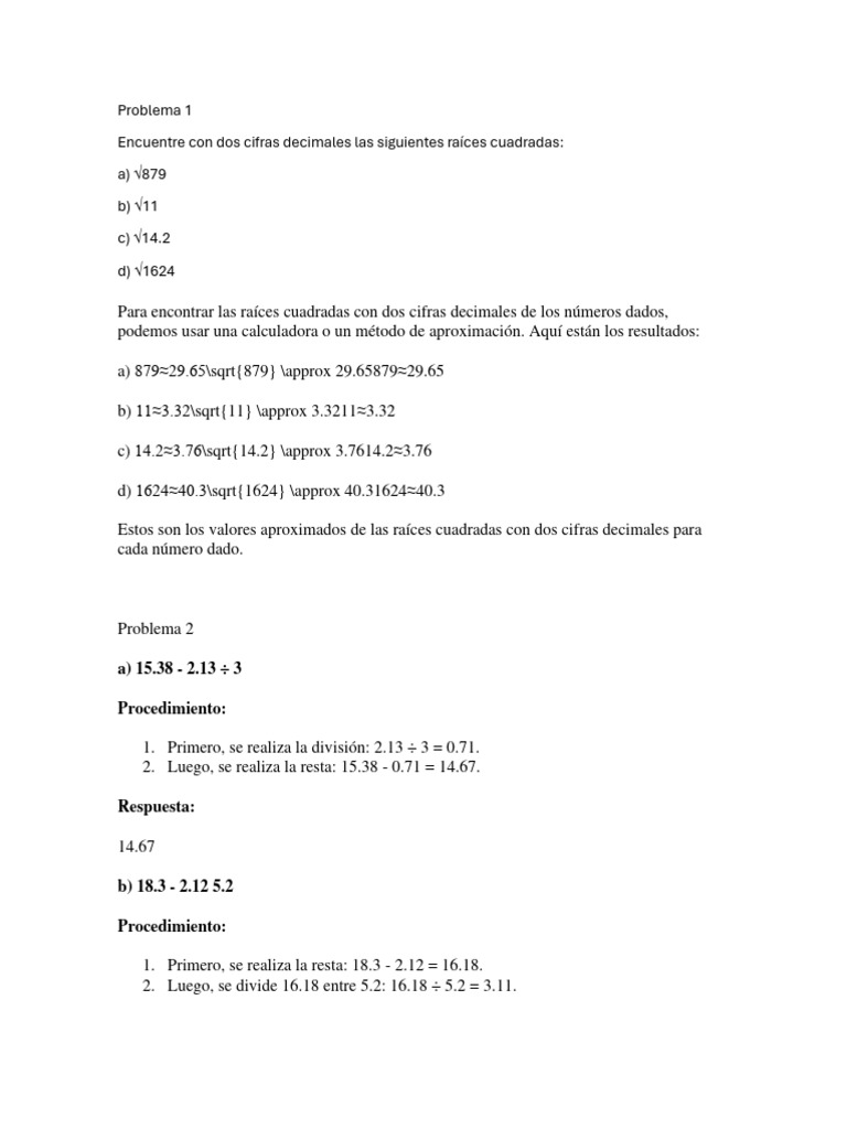 Problemas Matematicos 2 | PDF | Número racional | Número Real