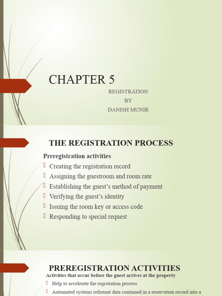 CHAPTER 5 Registration | PDF | Cheque | Credit Card