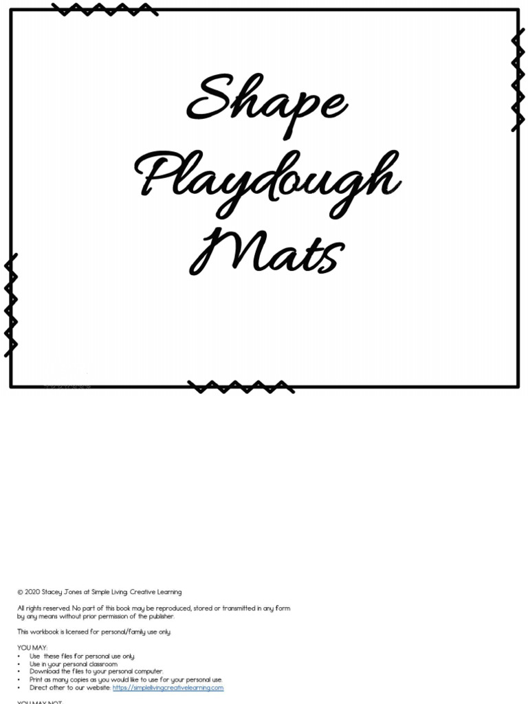 2D Shape Playdough Mats A | PDF