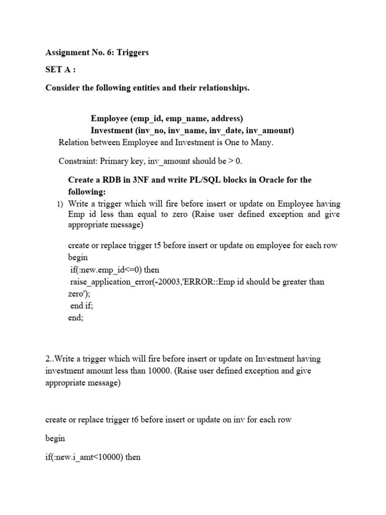 Trigger | PDF | Databases | Data Management Software