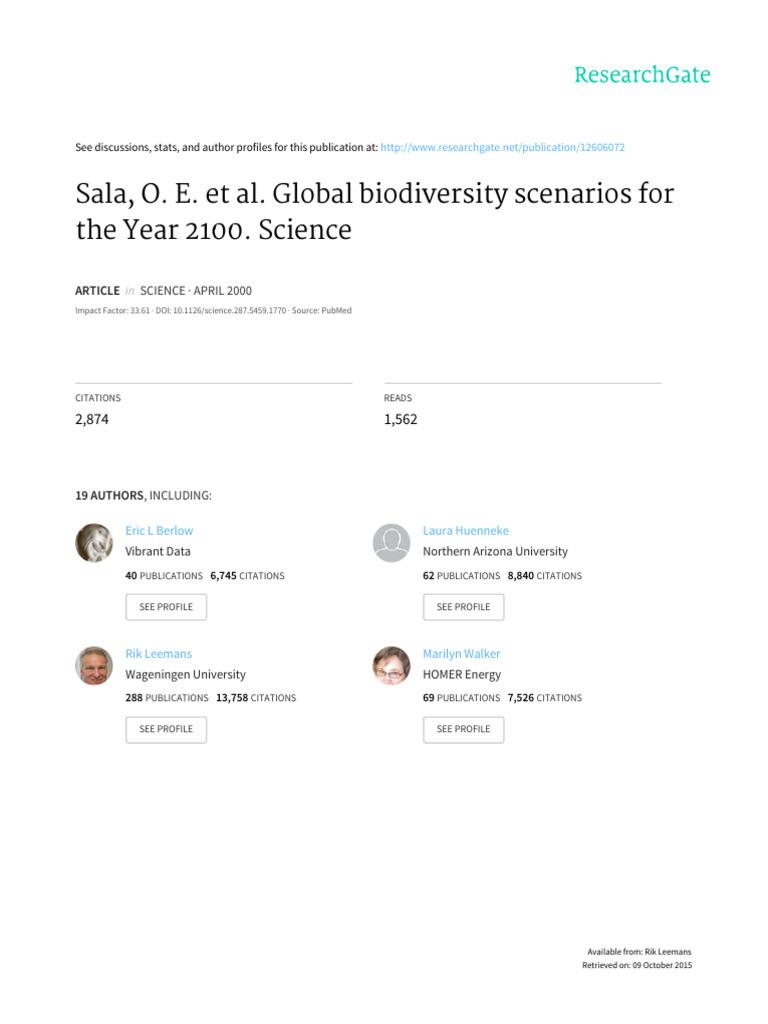 49 2000 Science | PDF | Ecosystem | Biodiversity