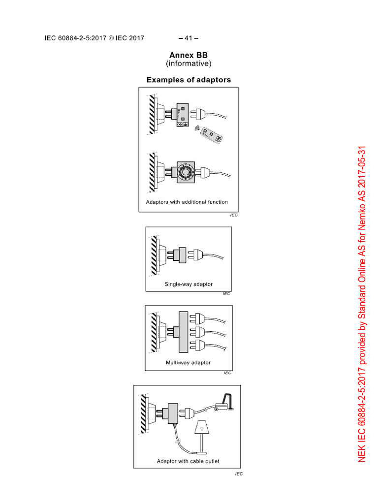 Example of Adaptor 60884-2-5 | PDF