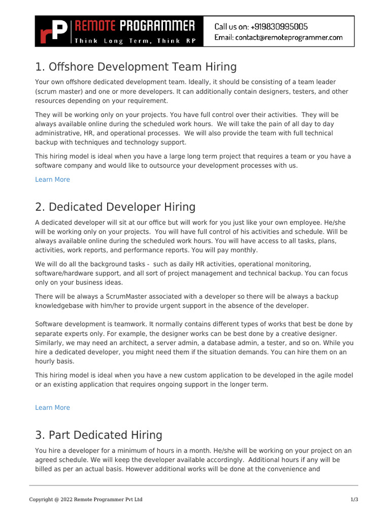 Engagement Models | PDF | Agile Software Development | Computing