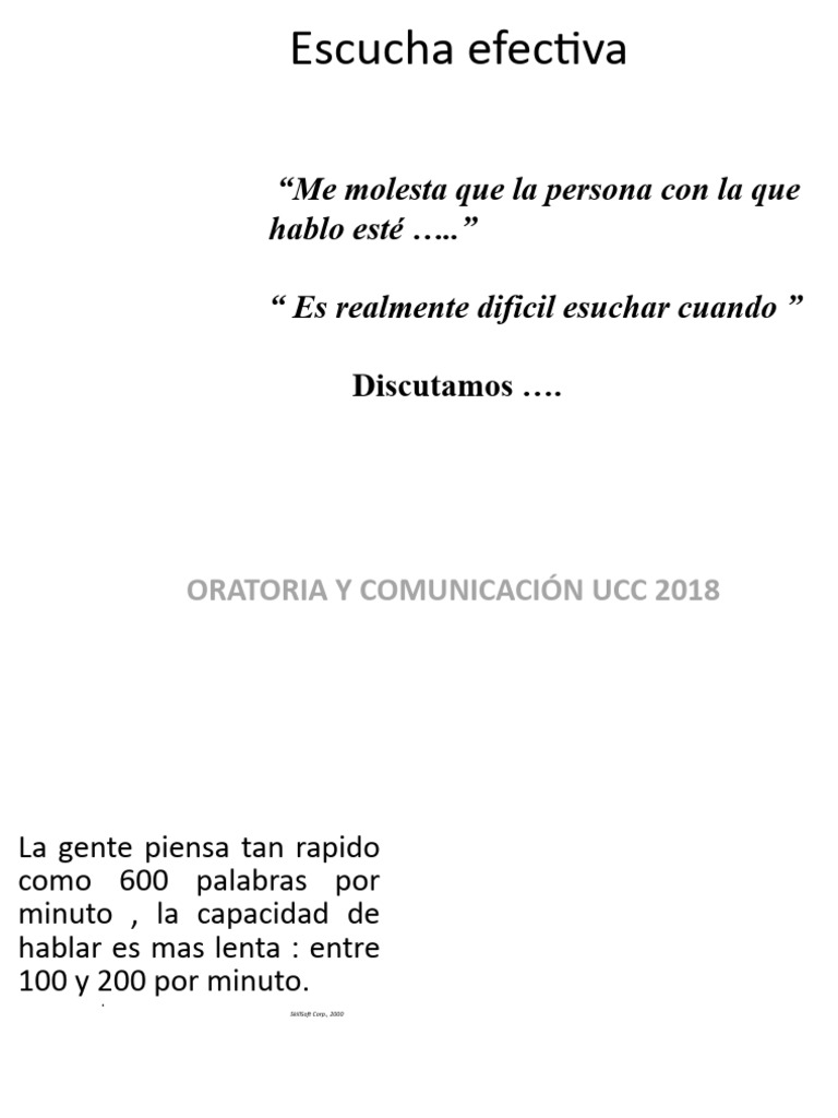 Escucha Efectiva: Claves y Técnicas | PDF | Relaciones personales ...