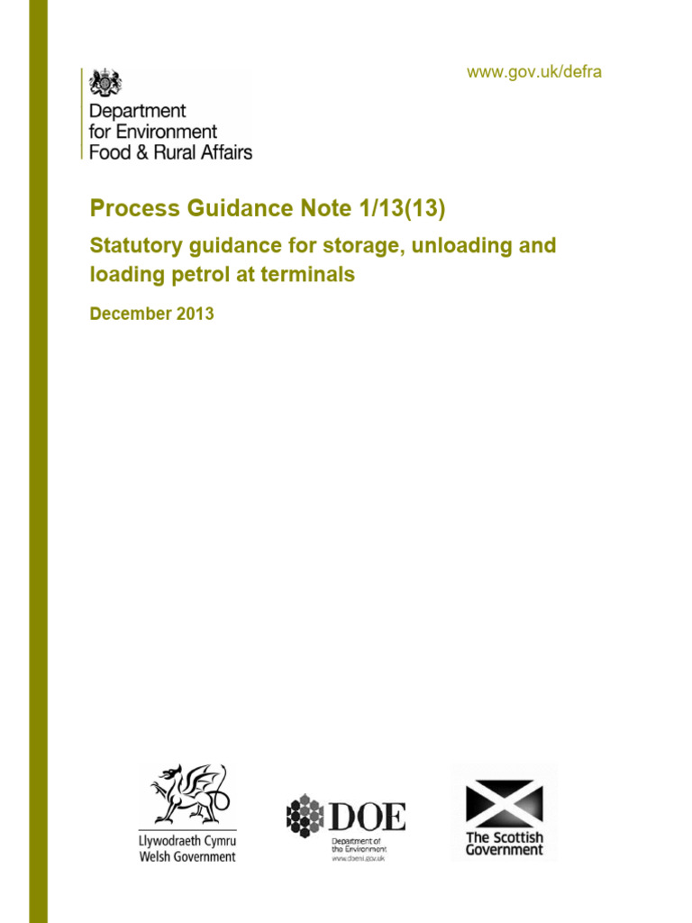 Process Guidance Note 1/13 (13) Statutory Guidance For Storage ...