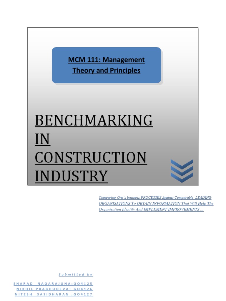 Bench Marking Report | PDF | Benchmarking | Performance Indicator