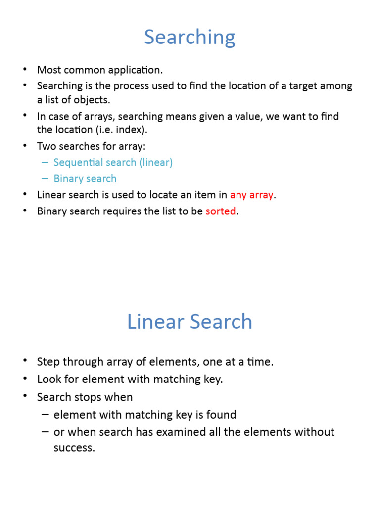 Searching Algorithms | PDF | Applied Mathematics | Algorithms