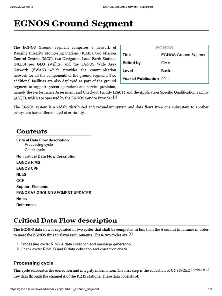 EGNOS Ground Segment | PDF | Global Positioning System