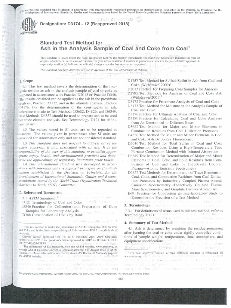 D3174-12 (Reapproved 2018) | PDF