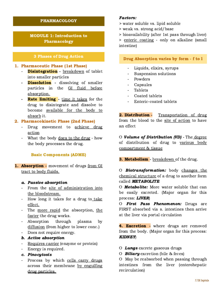 Introduction to Pharmacology Basics | PDF | Inflammation | Nonsteroidal ...