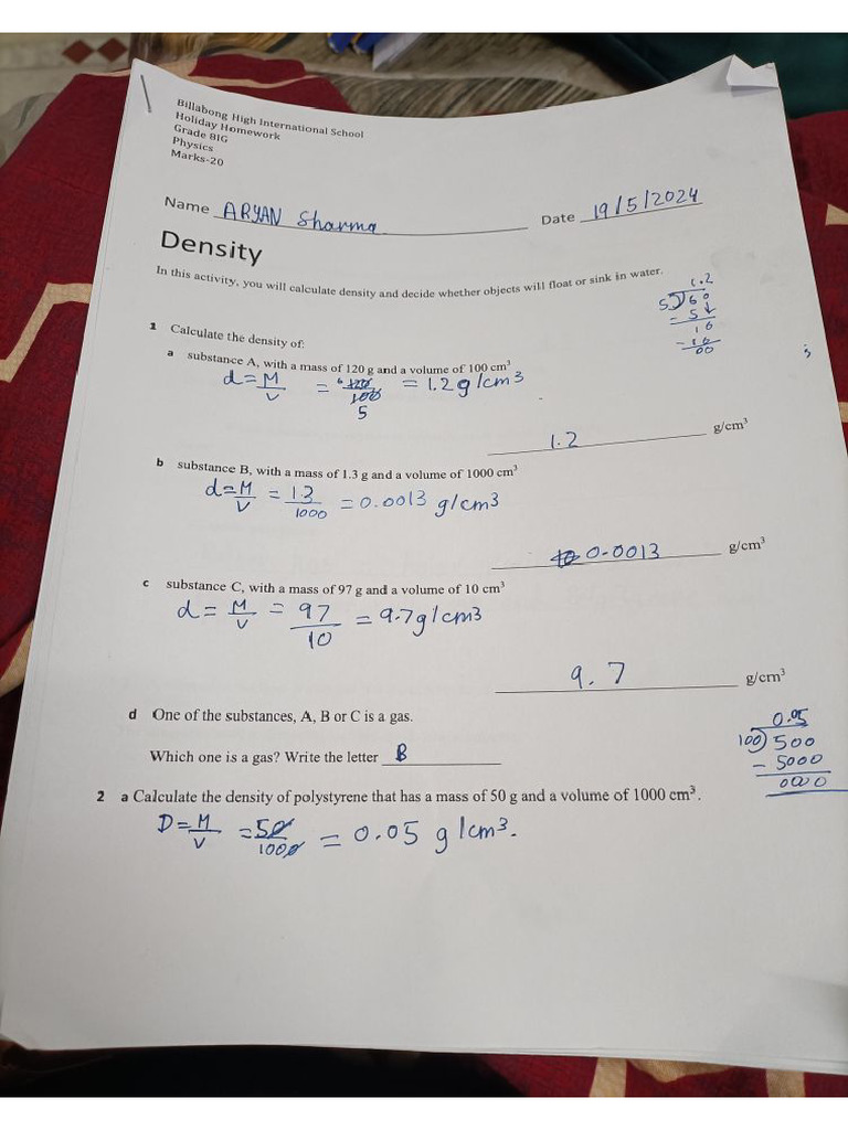Physics Holiday Homework by Aryan Sharma | PDF