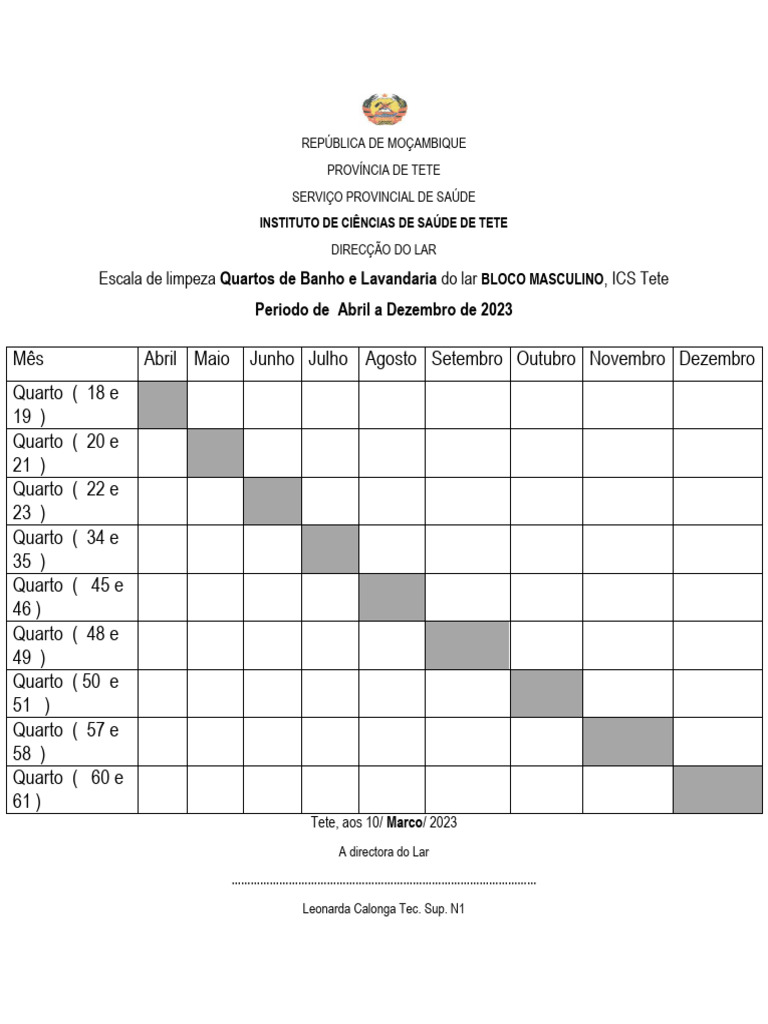 Escala de Limpeza Do Lar ICST | PDF