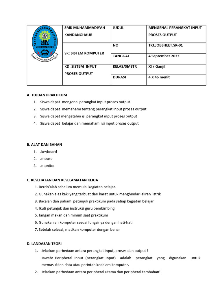 01 Sistem Input-Proses-Output 01 | PDF | Komputer
