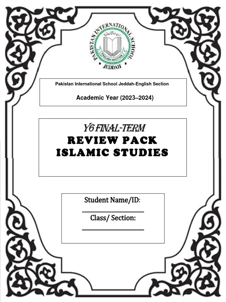 Final Y6 Exam Review Sheet 23-24 - Ans Key | PDF | Muhammad | Hajj