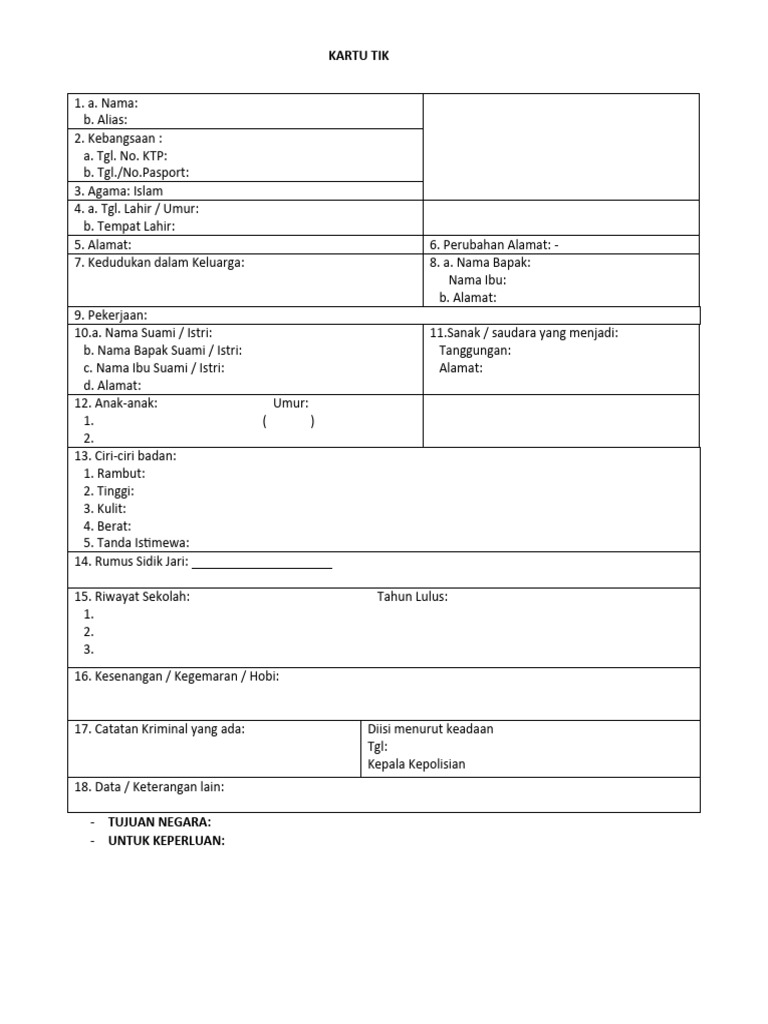 Formulir SKCK Mabes | PDF | Kesehatan Holistik