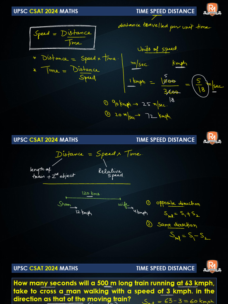 09 Time Speed Distance-1 | PDF | Speed | Transport