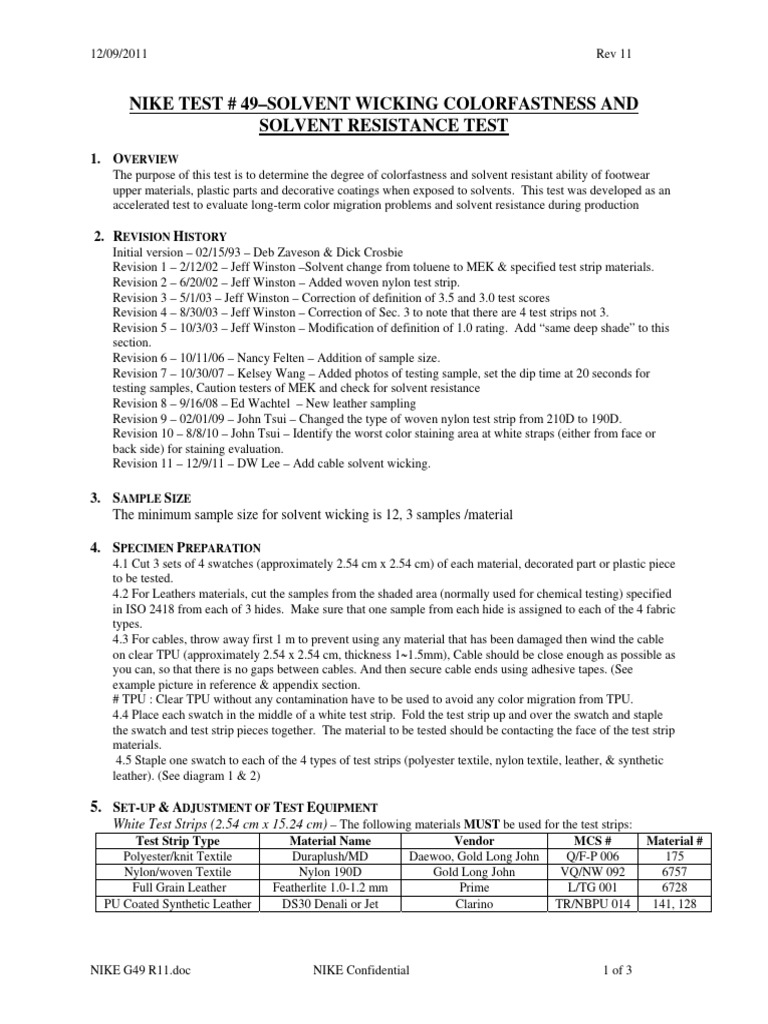Solvent Resistance and Colorfastness Test | PDF | Textiles | Secondary ...