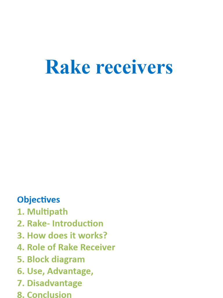 Rake Receiver Overview and Diagram | PDF | Science & Mathematics ...
