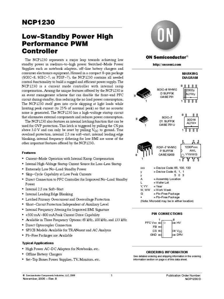 230D6 - Low Standby Power High Performance PWM Controller | PDF | Power ...