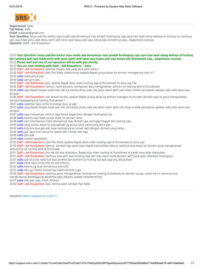 SRS-X - Powered by Kayako Help Desk Software | PDF | Griya & Taman