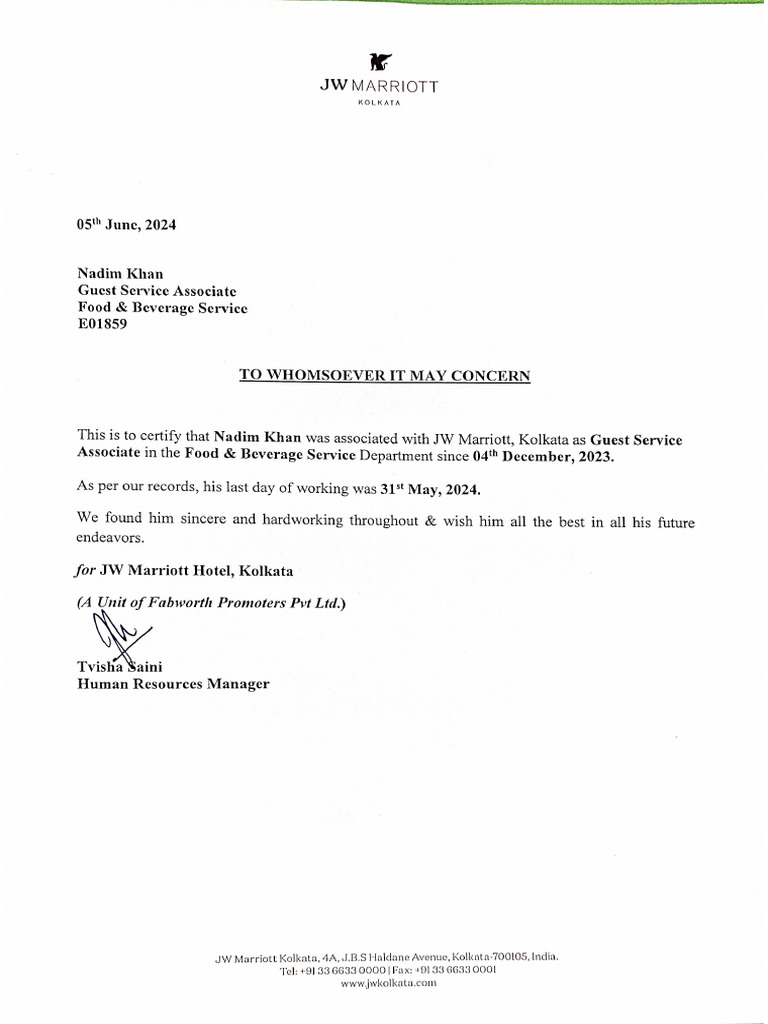Nadim's JW Certificate | PDF