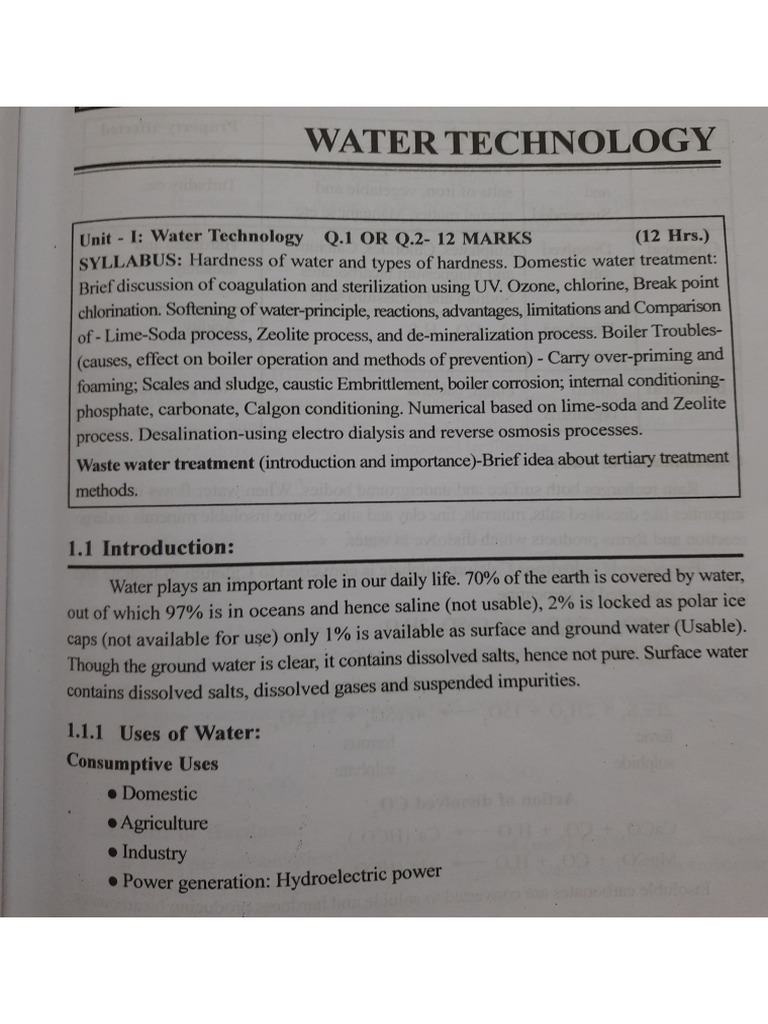 Water Technology (Unit VI) | PDF