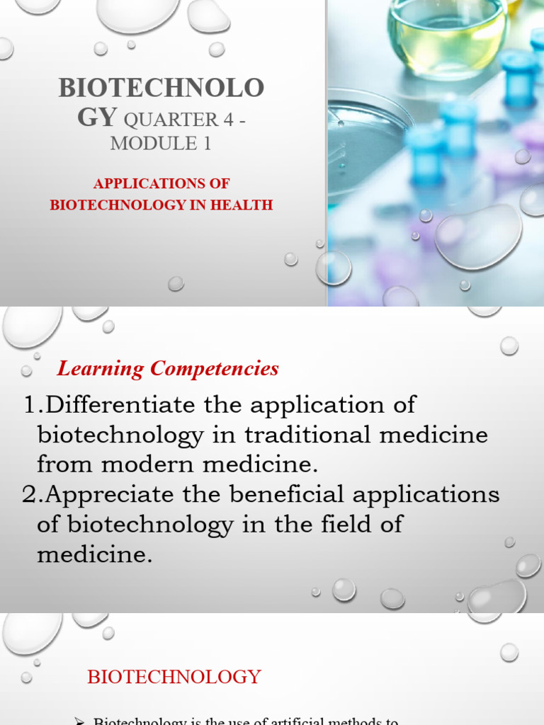 Application of Biotechnology in Health 1 | PDF | Biotechnology | Crispr