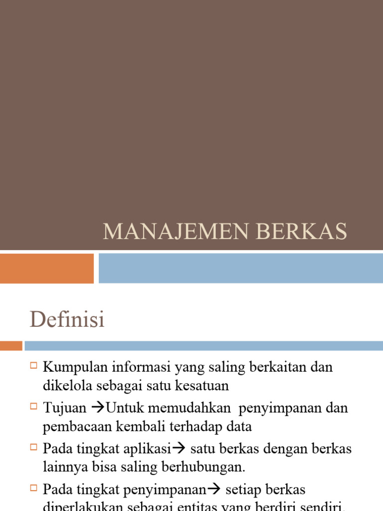 Manajemen Berkas | PDF