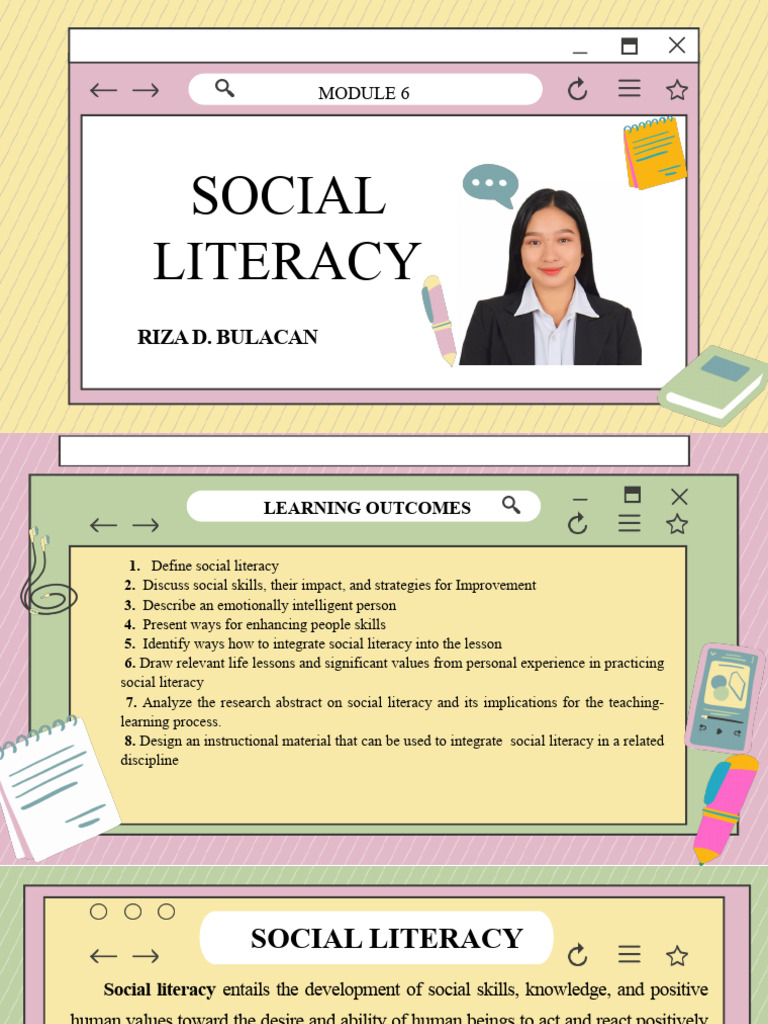 Social Literacy Report | PDF | Literacy | Conflict Resolution