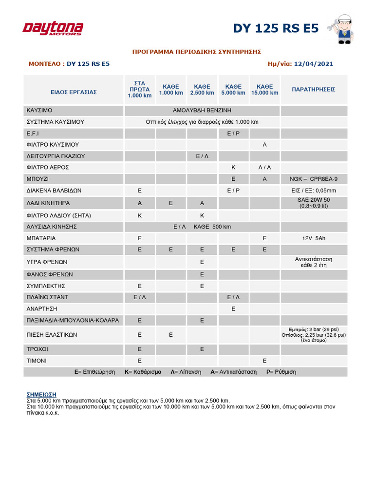 Dy125 RS Efi E5 | PDF