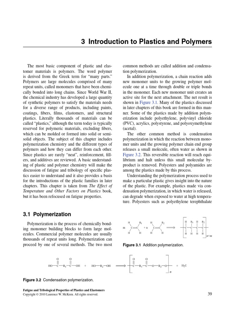 3 Introduction To Plastics and Polymers | PDF | Copolymer | Polymers