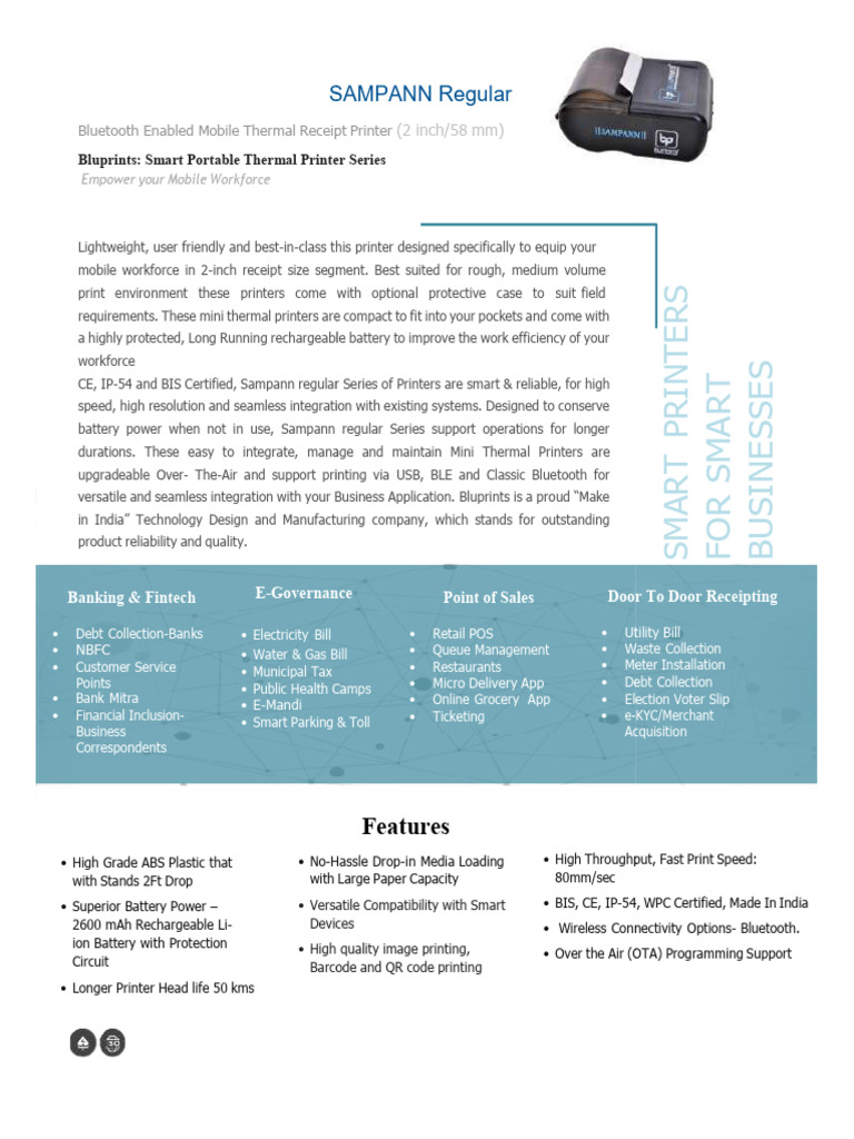 Sampann 2600 Datasheet | PDF | Printer (Computing) | Battery Charger