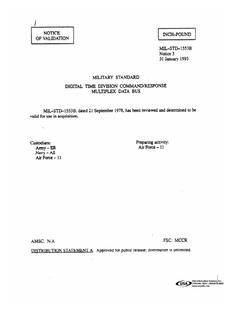 Mil STD 1553b Notice3 | PDF