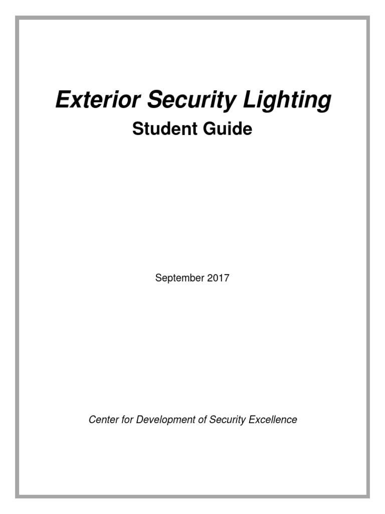 Guide to Exterior Security Lighting | PDF | Lighting | Incandescent ...