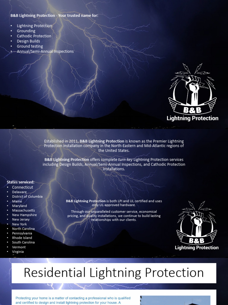 B&B Lightning Protection Line Card Ryan | PDF