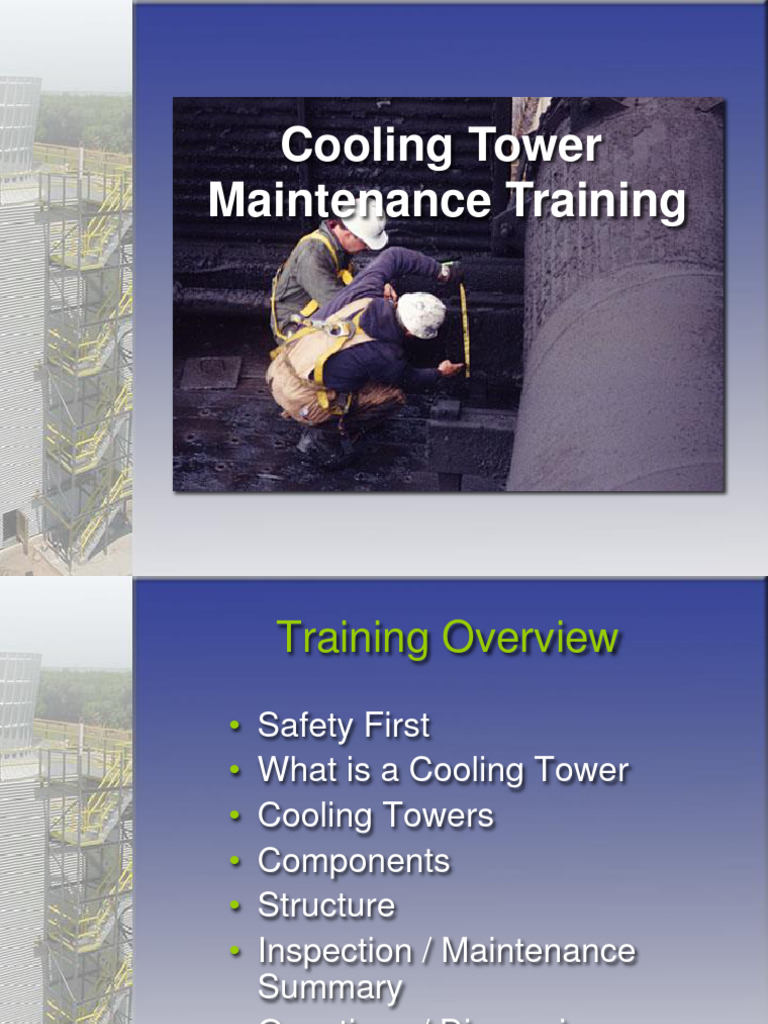 Cooling Tower Maintenance Training Guide Pdf Heat Exchanger
