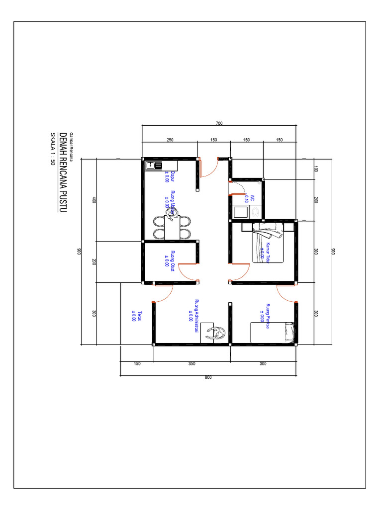 Denah Rencana Pustu | PDF