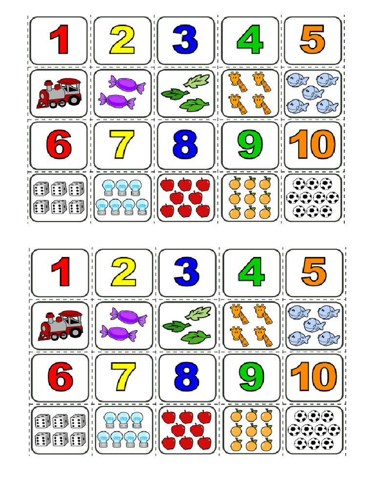 Jogo Da Memoria Numeros | PDF