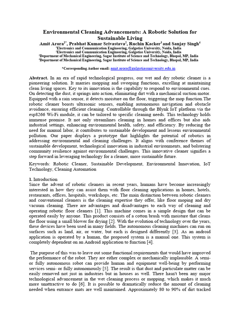 DR - Amit Arora - GUSECE202332672 | PDF | Vacuum Cleaner | Microcontroller