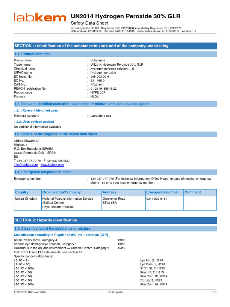 SDS en 10263 | PDF | Dangerous Goods | Toxicity