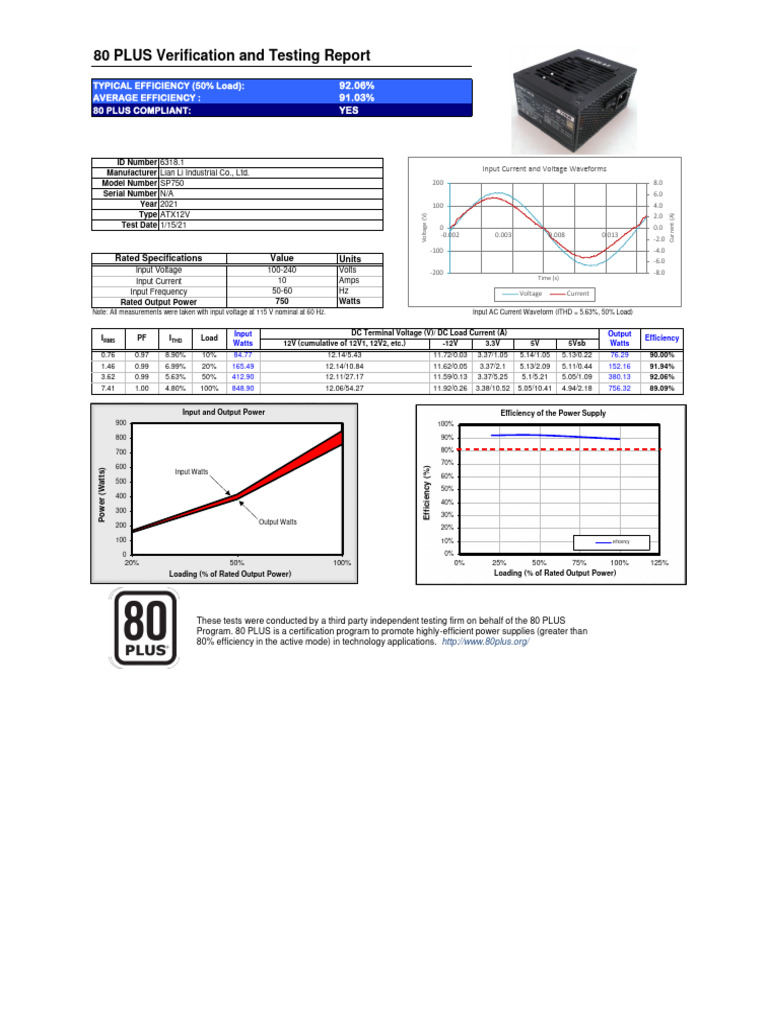 Lian Li Industrial Co LTD sp750 631 | PDF | Manufactured Goods | Computer Engineering