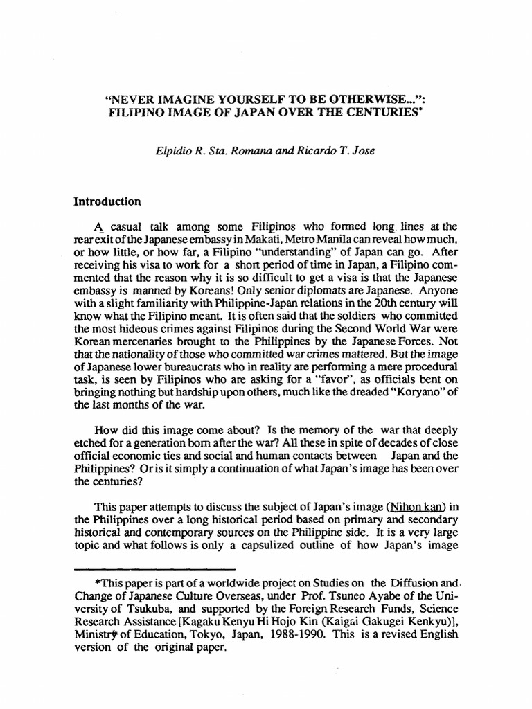 Filipino Views on Japan's History | PDF | Philippines | Empire Of Japan