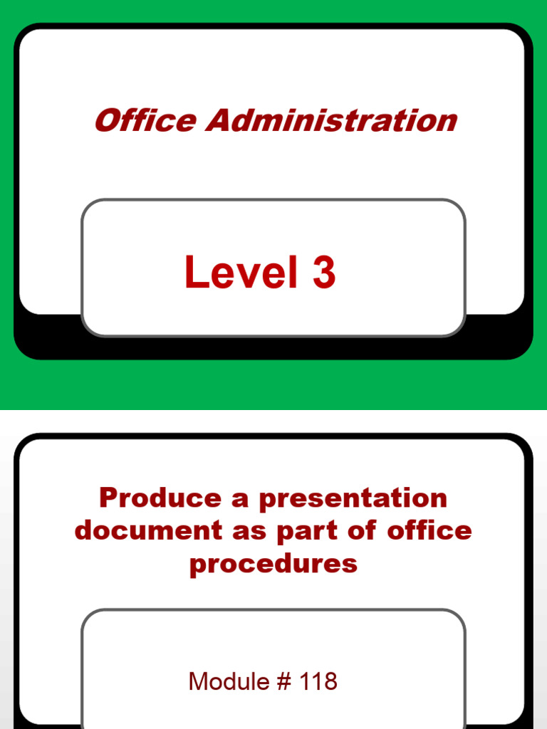 Office Administration 118 | PDF | Microsoft Power Point | Computing