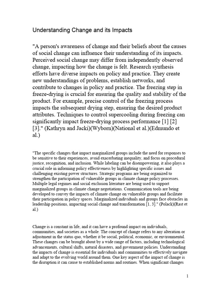 1 Understanding Change | PDF | Ecosystem | Biodiversity