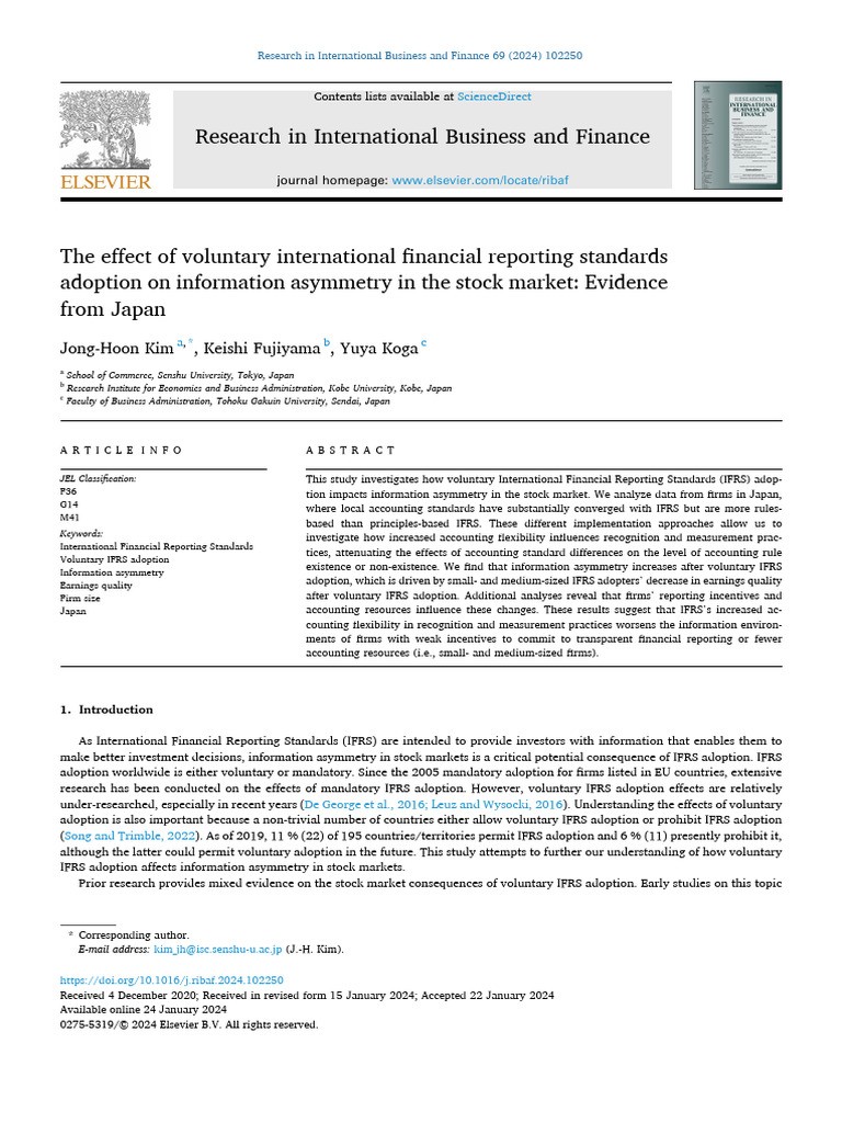The Effect of Voluntary International Financial Reporting Standards ...