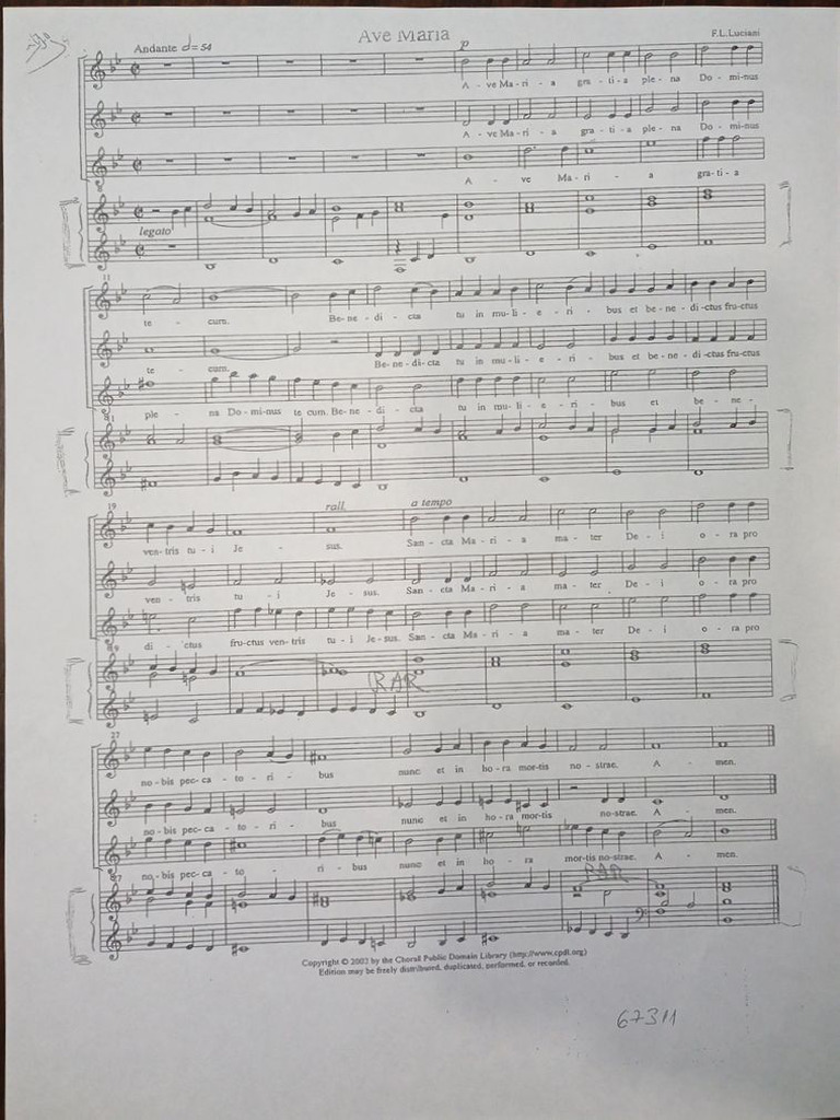 Ave Maria Luciani | PDF