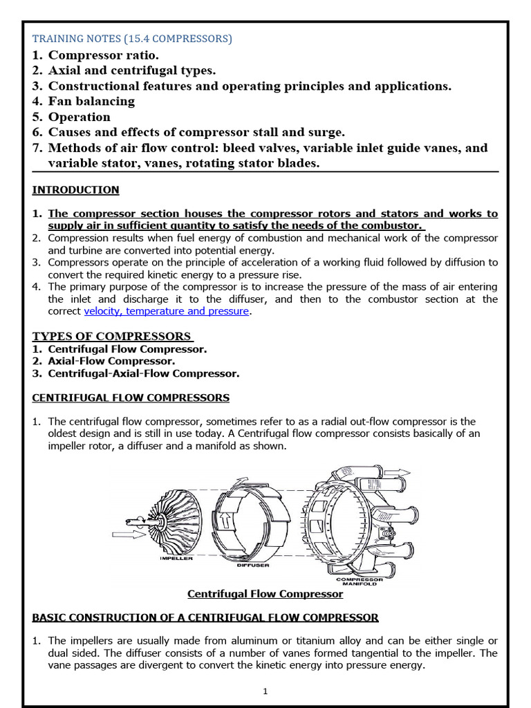 15.4 Compressors | PDF | Turbine | Engines