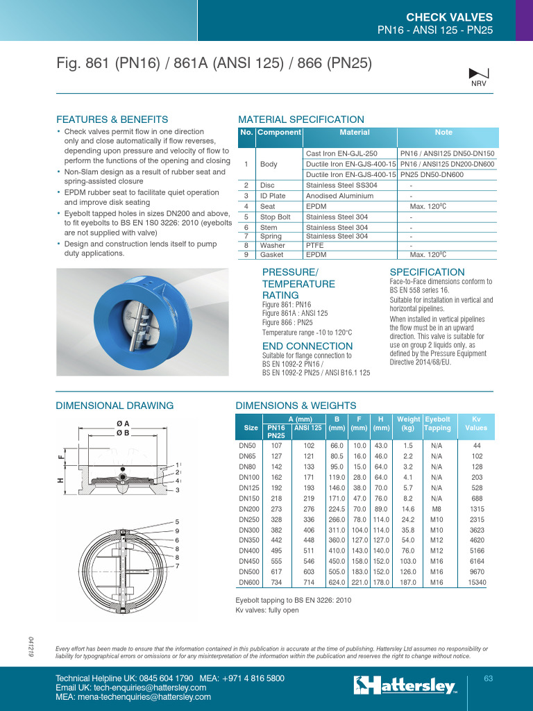 Fig. 861 (PN16) / 861A (ANSI 125) / 866 (PN25) : Features & Benefits ...