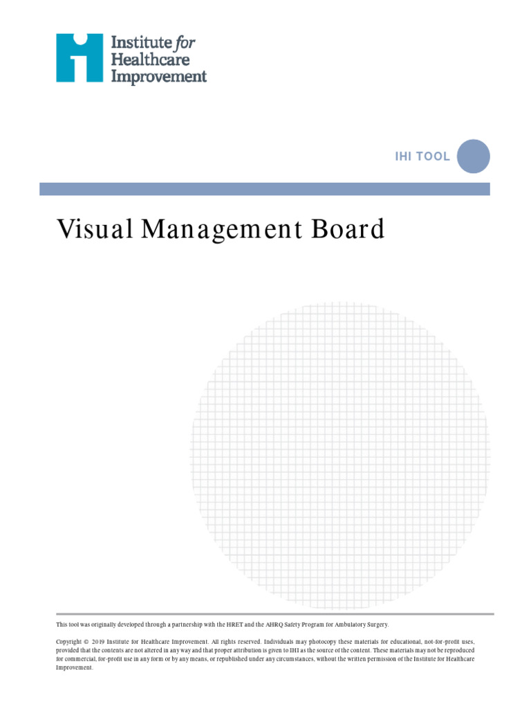 IHITool Visual Management Board | PDF | Safety | Health Care